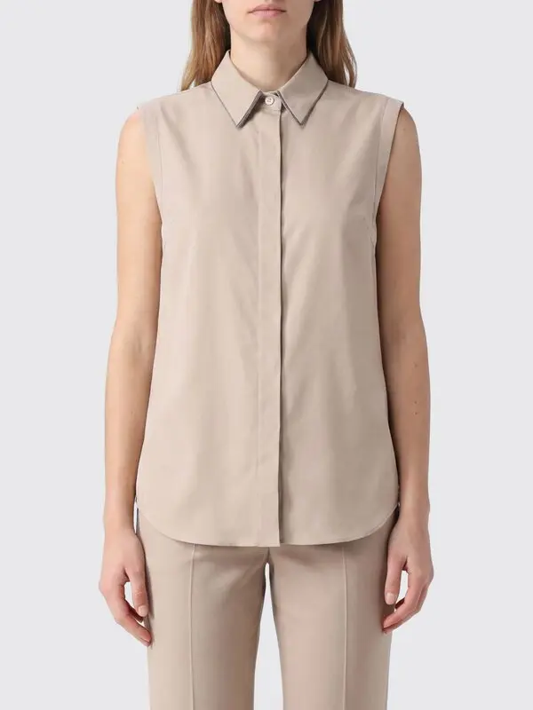 Brunello Cucinelli Sleeveless Shirt - Earth