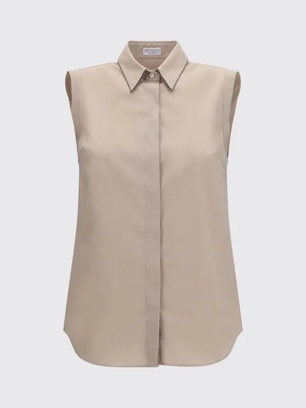 Brunello Cucinelli Sleeveless Shirt - Earth