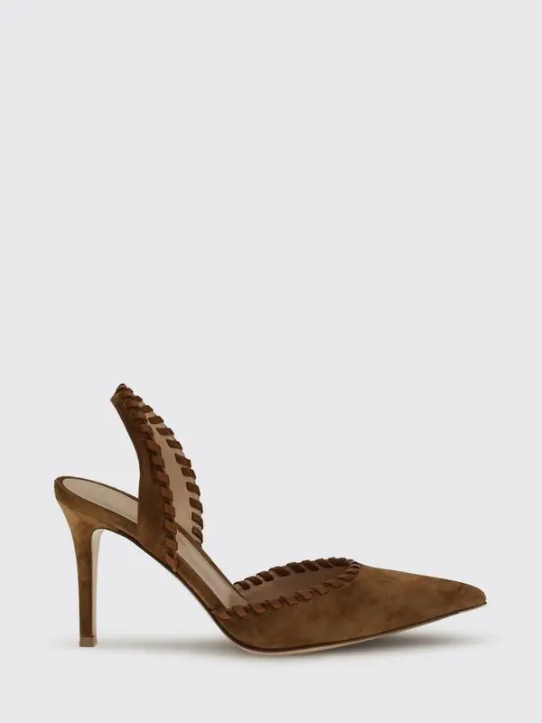GIANVITO ROSSI Suede Mary Jane Ballerina Flats