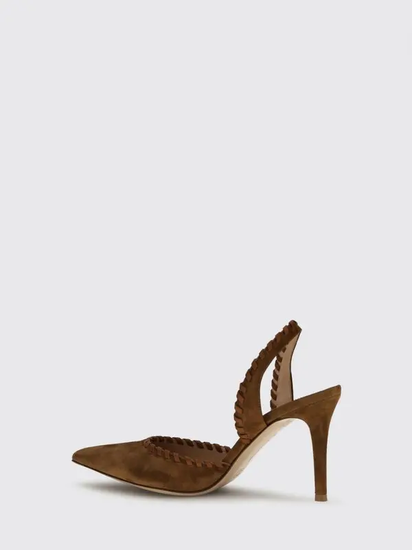 GIANVITO ROSSI Suede Mary Jane Ballerina Flats