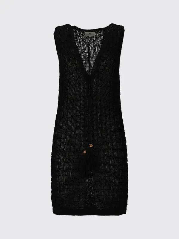 Elisabetta Franchi Sleeveless V-neck Mini Dress - Beige