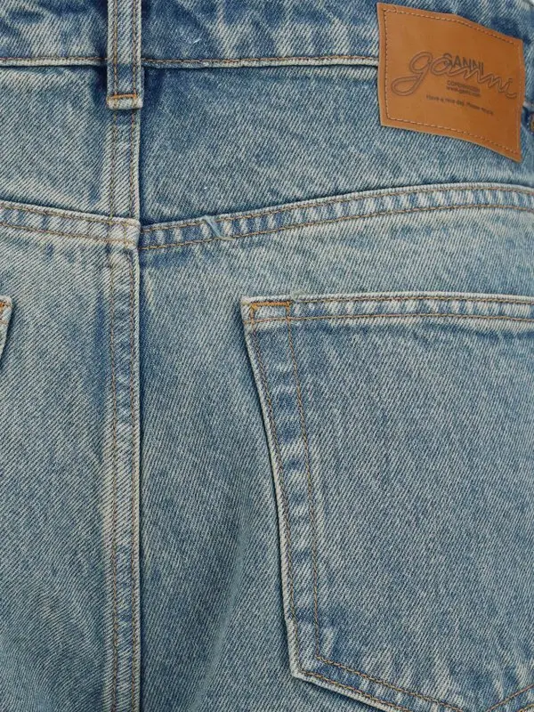 GANNI Stary High-waisted Straight Leg Jeans In Denim - Blue