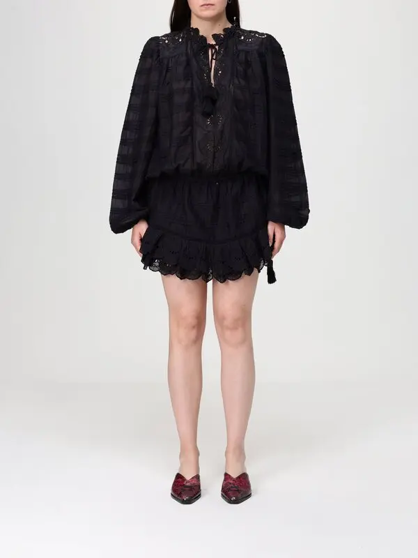 Isabel Marant Étoile Mini Dress With Lace And Tassel Details