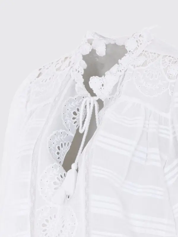 Isabel Marant Étoile Mini Dress With Lace And Tassel Details