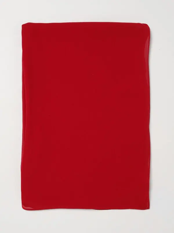 Max Mara Silk Georgette Stole - Red
