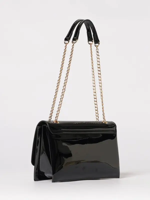 Moschino Patent Leather Logo Shoulder Bag