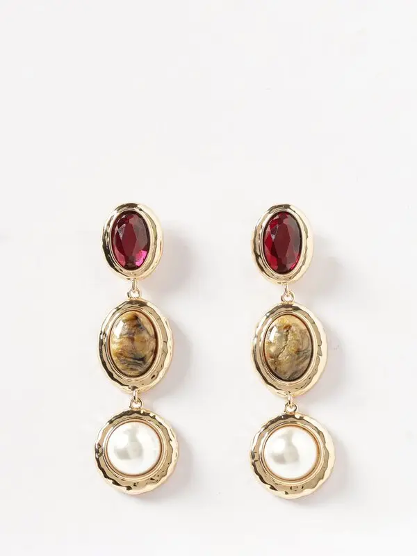 SELF-PORTRAIT Dangle Earrings - Gold