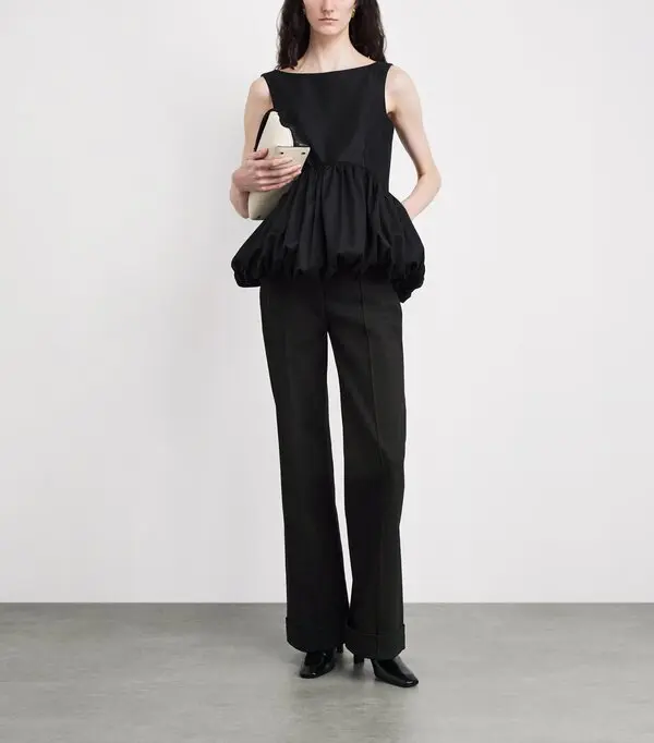Adam Lippes Deeda Denim Tailored Trousers