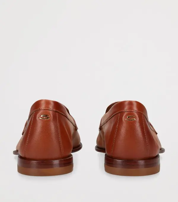 Santoni Leather Famed Loafers