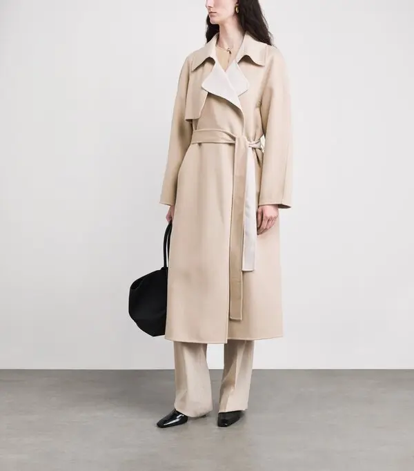 Fabiana Filippi Virgin Wool Belted Trench Coat