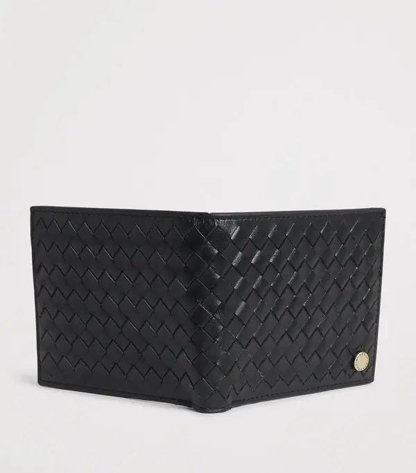 Barbour Leather Woven Farne Wallet - Black