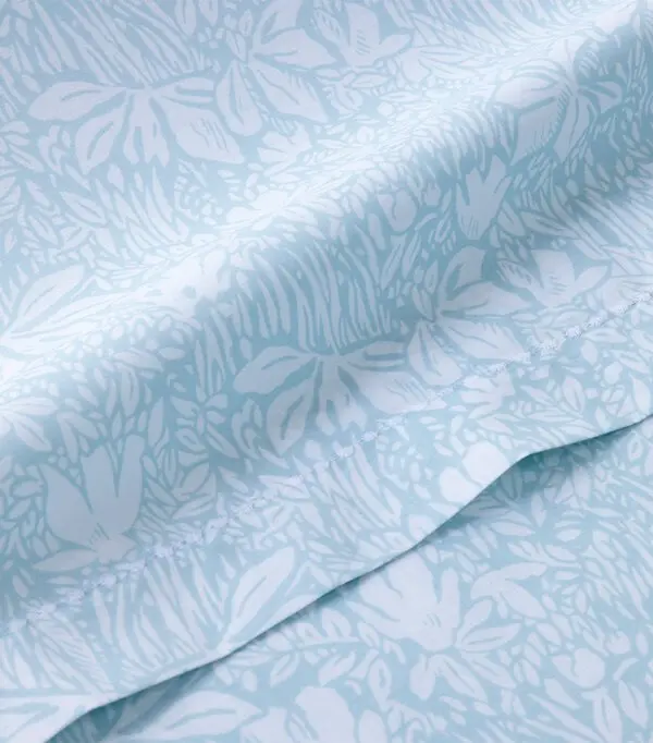 YVES DELORME Capri Aqua Flat Sheet - Blue
