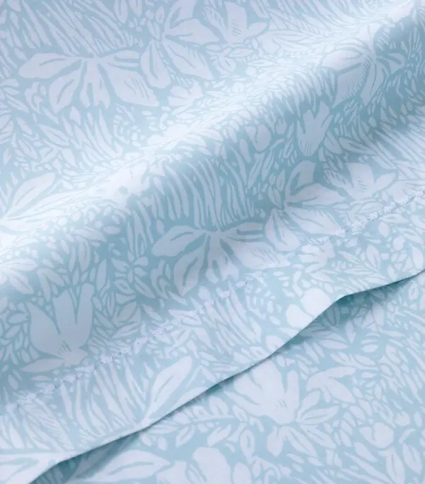 YVES DELORME Capri Aqua Super King Flat Sheet