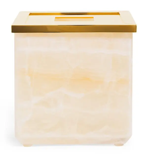 ZODIAC Onyx Boutique Tissue Box - Gold
