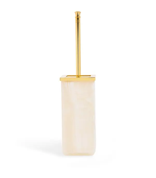 ZODIAC Onyx Toilet Brush - Gold