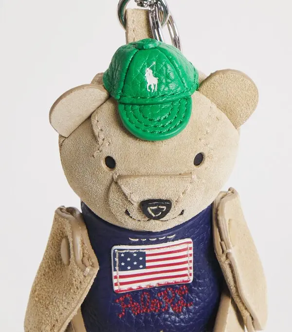 Polo Ralph Lauren Leather Polo Bear Bag Charm - Blue