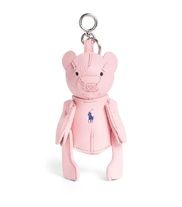 Polo Ralph Lauren Leather Polo Bear Keyring - Pink