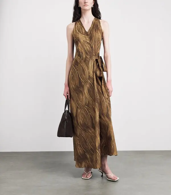 RETORI Silk Grass Waves Maxi Dress