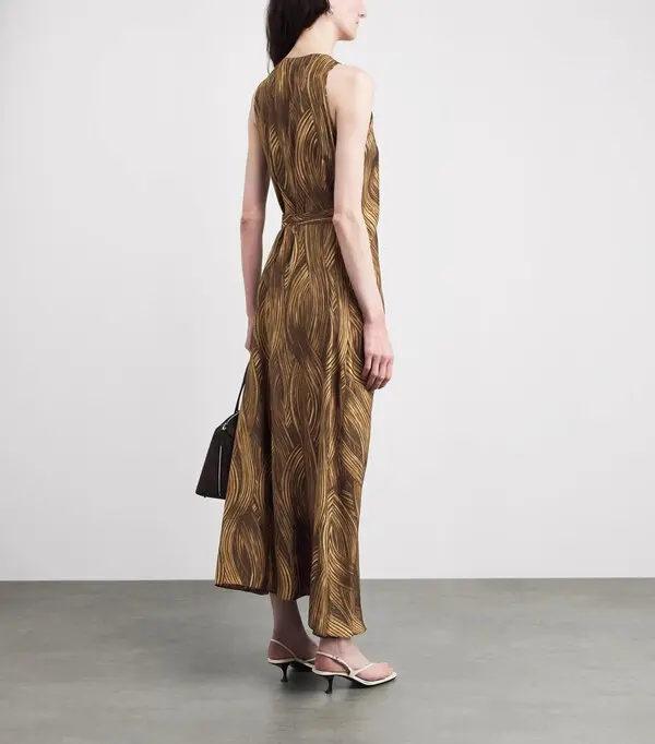 RETORI Silk Grass Waves Maxi Dress