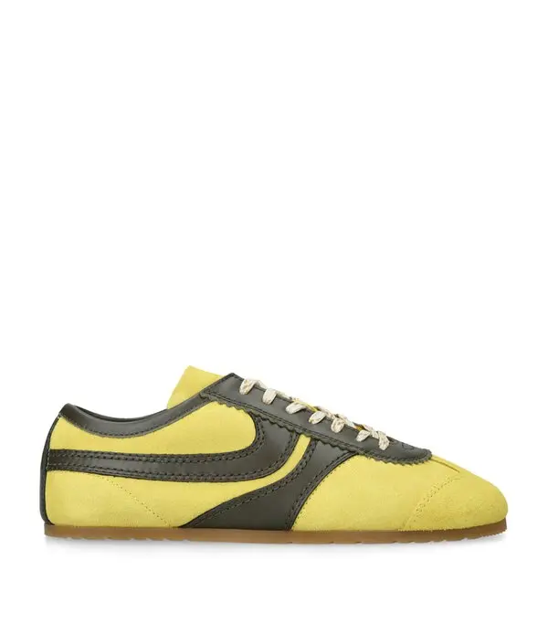 Dries Van Noten Suede Dustin Sneakers - Yellow