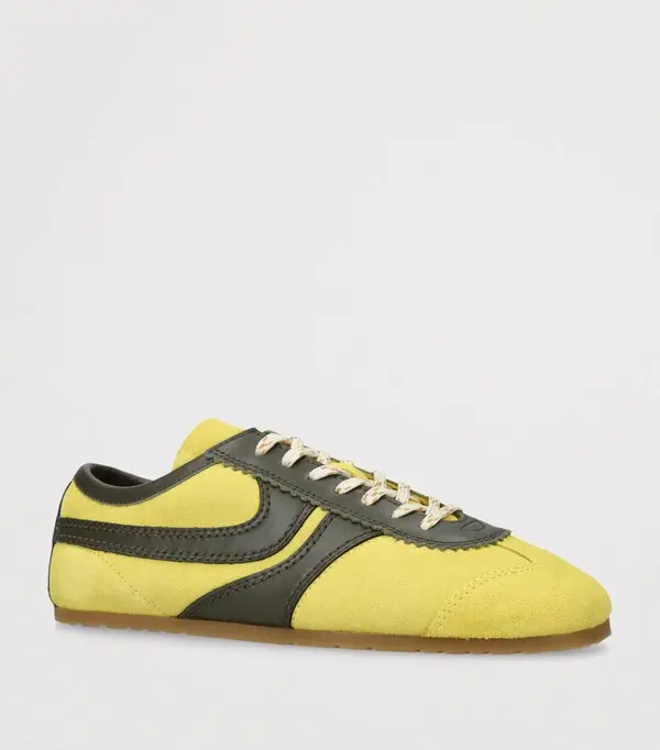 Dries Van Noten Suede Dustin Sneakers - Yellow