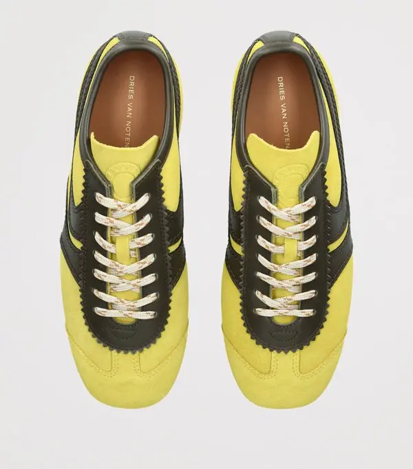 Dries Van Noten Suede Dustin Sneakers - Yellow