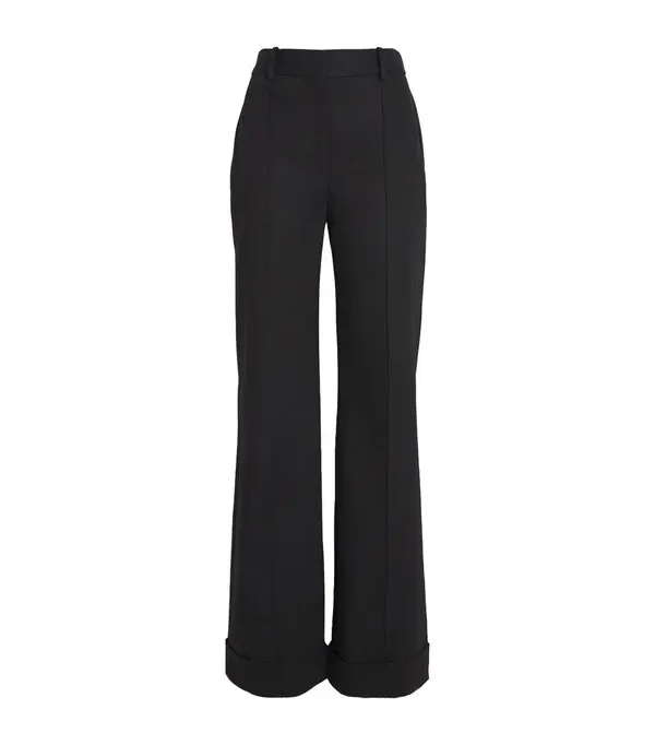 Adam Lippes Denim Deeda Tailored Trousers - Black