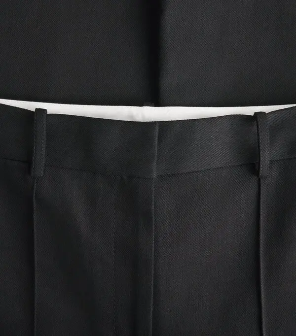 Adam Lippes Denim Deeda Tailored Trousers - Black