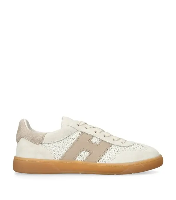 Hogan Suede Panelled Sneakers - White