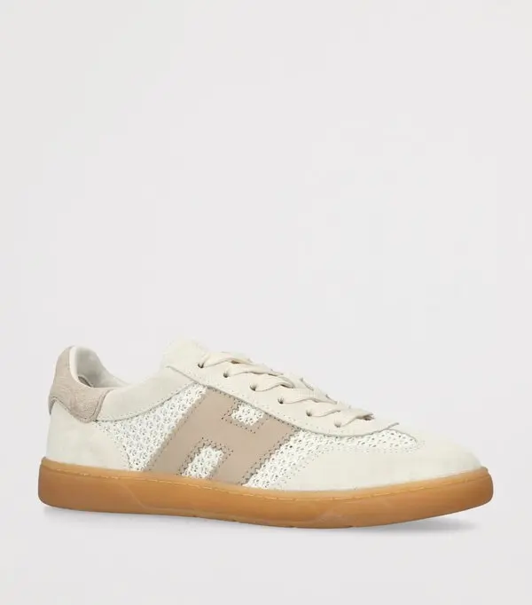 Hogan Suede Panelled Sneakers - White