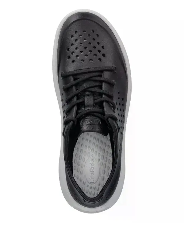 CROCS In Motion Pacer M Perforated Lace-up Sneakers - Black