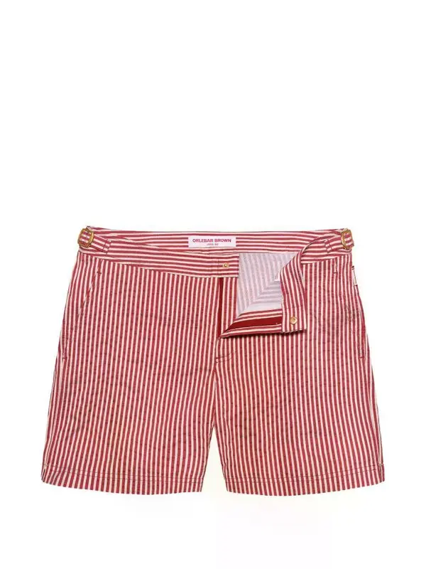 Orlebar Brown Bulldog Striped Swim Shorts - Red