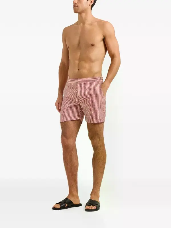 Orlebar Brown Bulldog Striped Swim Shorts - Red