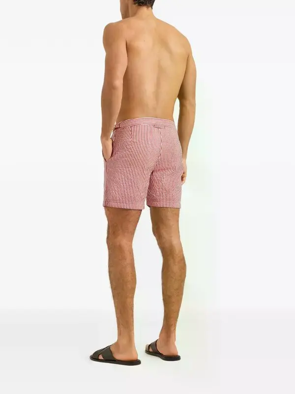 Orlebar Brown Bulldog Striped Swim Shorts - Red