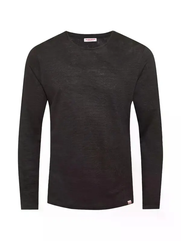 Orlebar Brown Ob-t Long-sleeve Linen T-shirt - Grey