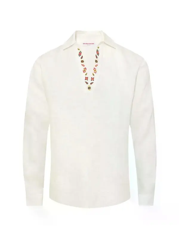 Orlebar Brown Ridley Embroidery Shirt - Neutrals