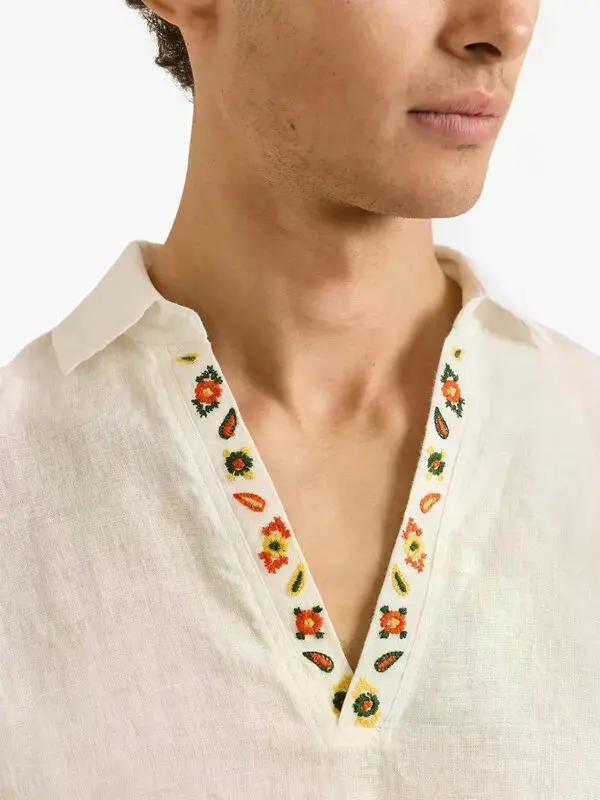 Orlebar Brown Ridley Embroidery Shirt - Neutrals