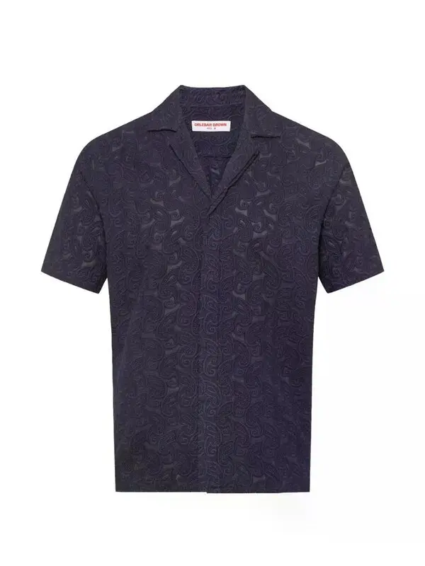 Orlebar Brown Maitan Broderie Shirt - Blue