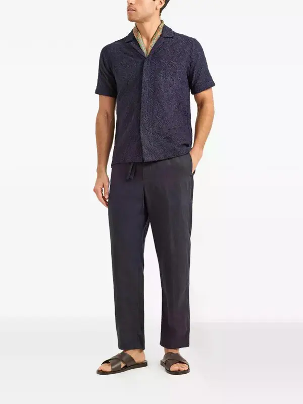 Orlebar Brown Maitan Broderie Shirt - Blue