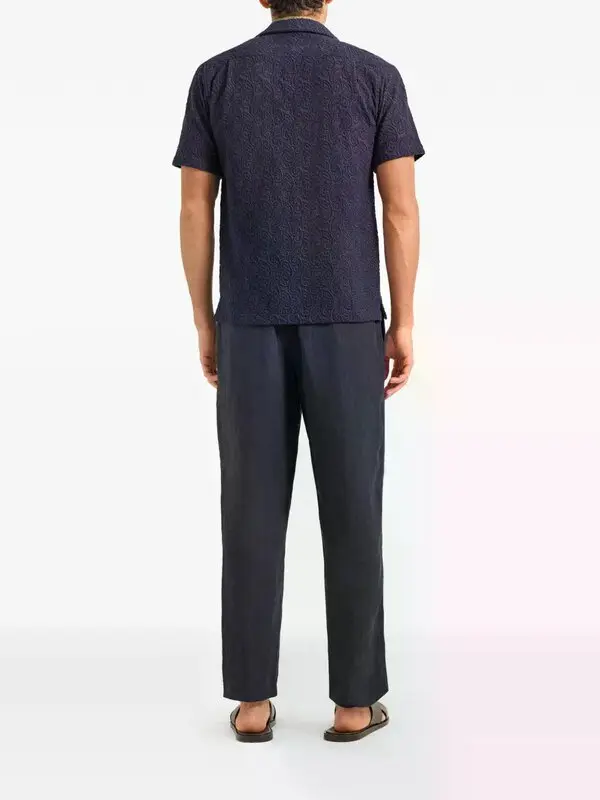 Orlebar Brown Maitan Broderie Shirt - Blue