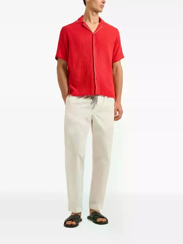 Orlebar Brown Maitan Edge Stitch Shirt - Red