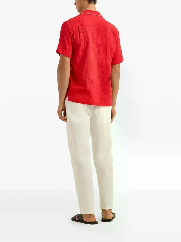 Orlebar Brown Maitan Edge Stitch Shirt - Red