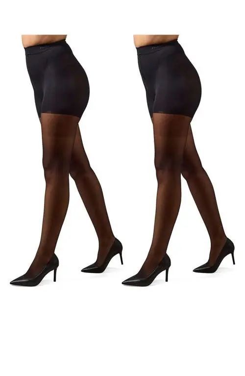 MEMOI 2-pack Body Smoother Shaper Tights - Black