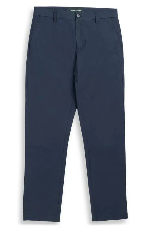 Rodd & Gunn Flat Front Stretch Cotton Suit Pants - Navy