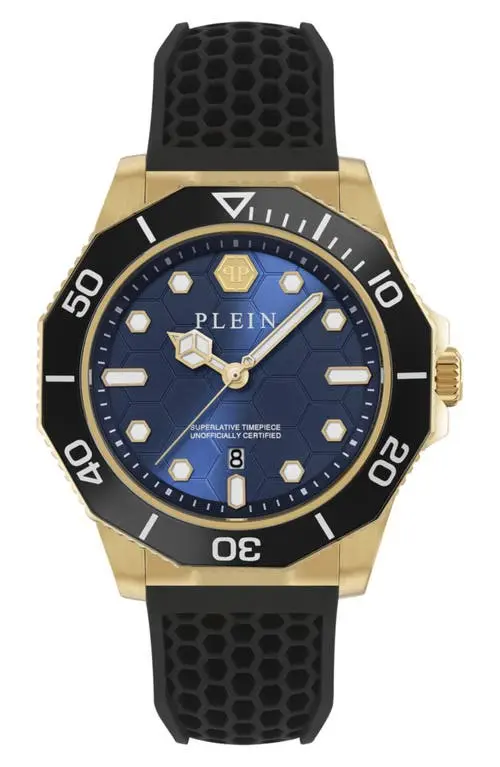 Philipp Plein Aquastorm Silicone Strap Watch - Blue Aquastorm