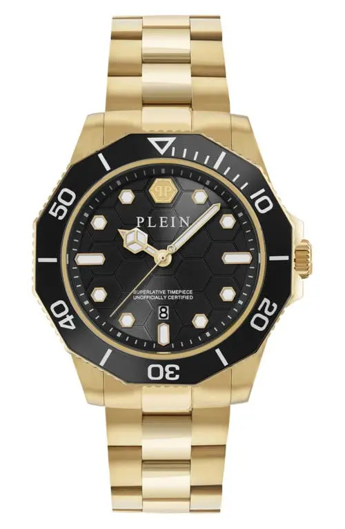 Philipp Plein Aquastorm Bracelet Watch - Ip Yellow Gold