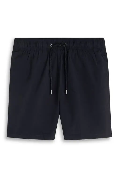 Bugatchi Cruz Print Swim Trunks - Black