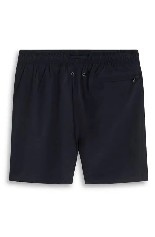 Bugatchi Cruz Print Swim Trunks - Black