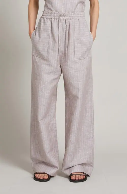 MM BY MAX MARA Fauna Linen Blend Wide Leg Pants - Hazelnut Brown