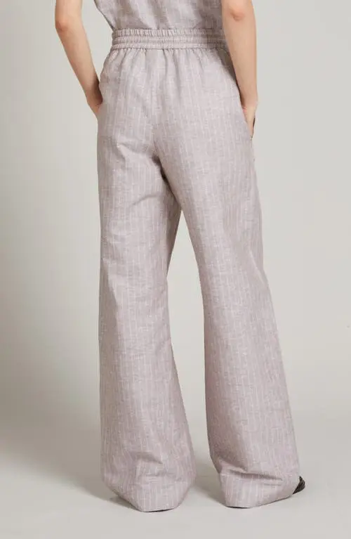 MM BY MAX MARA Fauna Linen Blend Wide Leg Pants